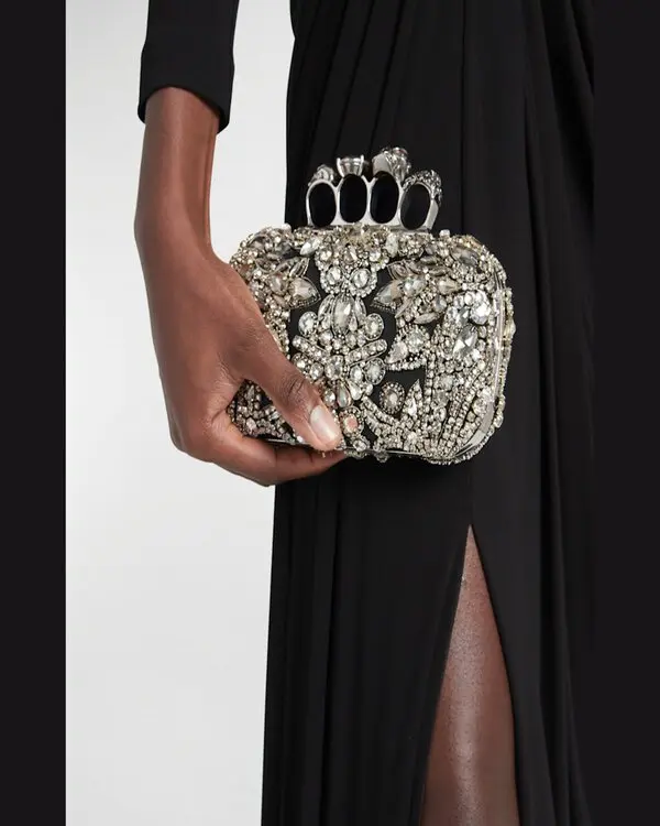 Alexander Mcqueen Skull Clutch Bag - Light Grey | Editorialist